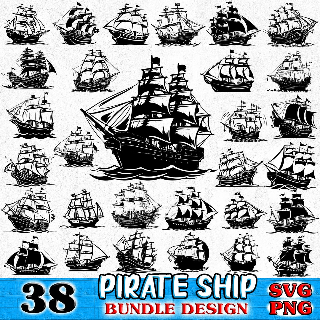 Pirate Ship Svg, Bundle SVG, PNG Instant Digital Downloads - Etsy