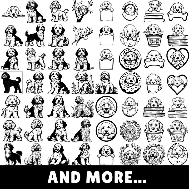 Sheepadoodle Dog SVG | Doodle Dog Clipart | Sheepadoodle Bundle ...