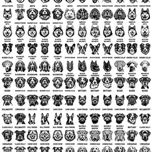 Laser Cut Files 619 Dog Heads Creative Artwork Complete Breeds - SVG ...
