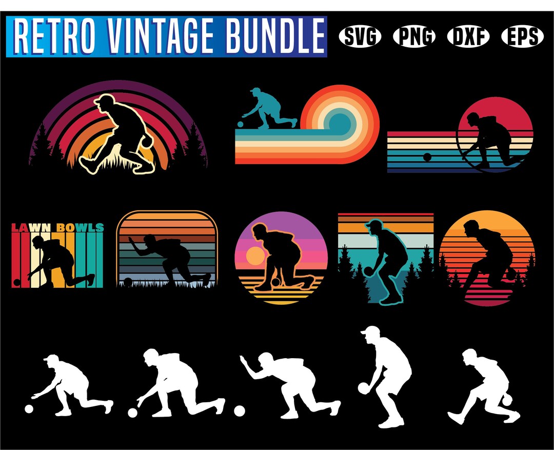 Lawn Bowls Svg Files -retro Vintage Bundle Lawn Bowler Sports Instant ... Lawn Bowls Svg Files -retro Vintage Bundle Lawn Bowler Sports Instant ...
