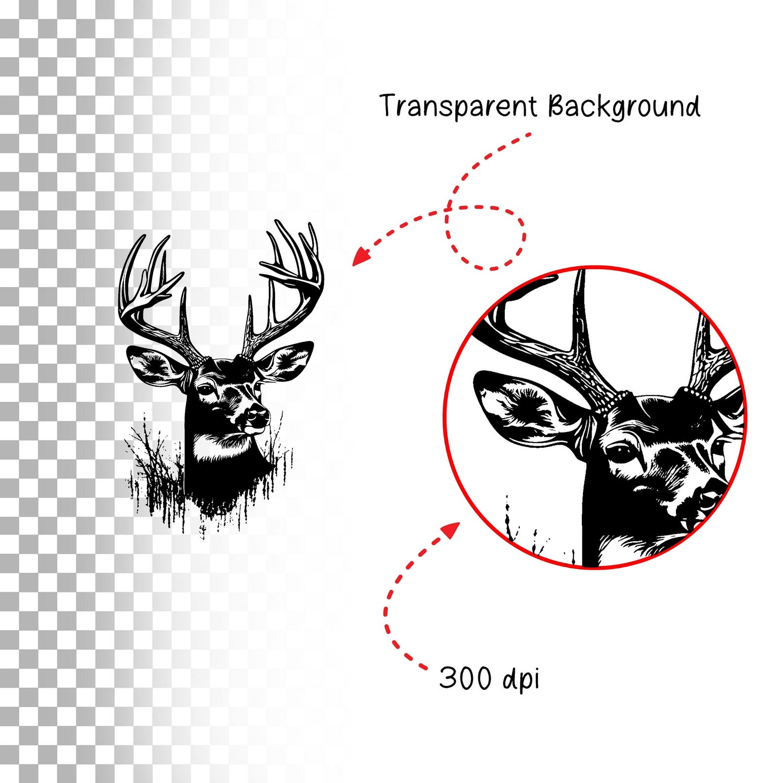 Deer Buck Engraving Files | Buck Silhouette DXF | Hunting Plaque ...