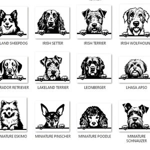 CNC Plasma Cutting Laser Cut Files Bundle Complete Breeds Peeking Dogs ...