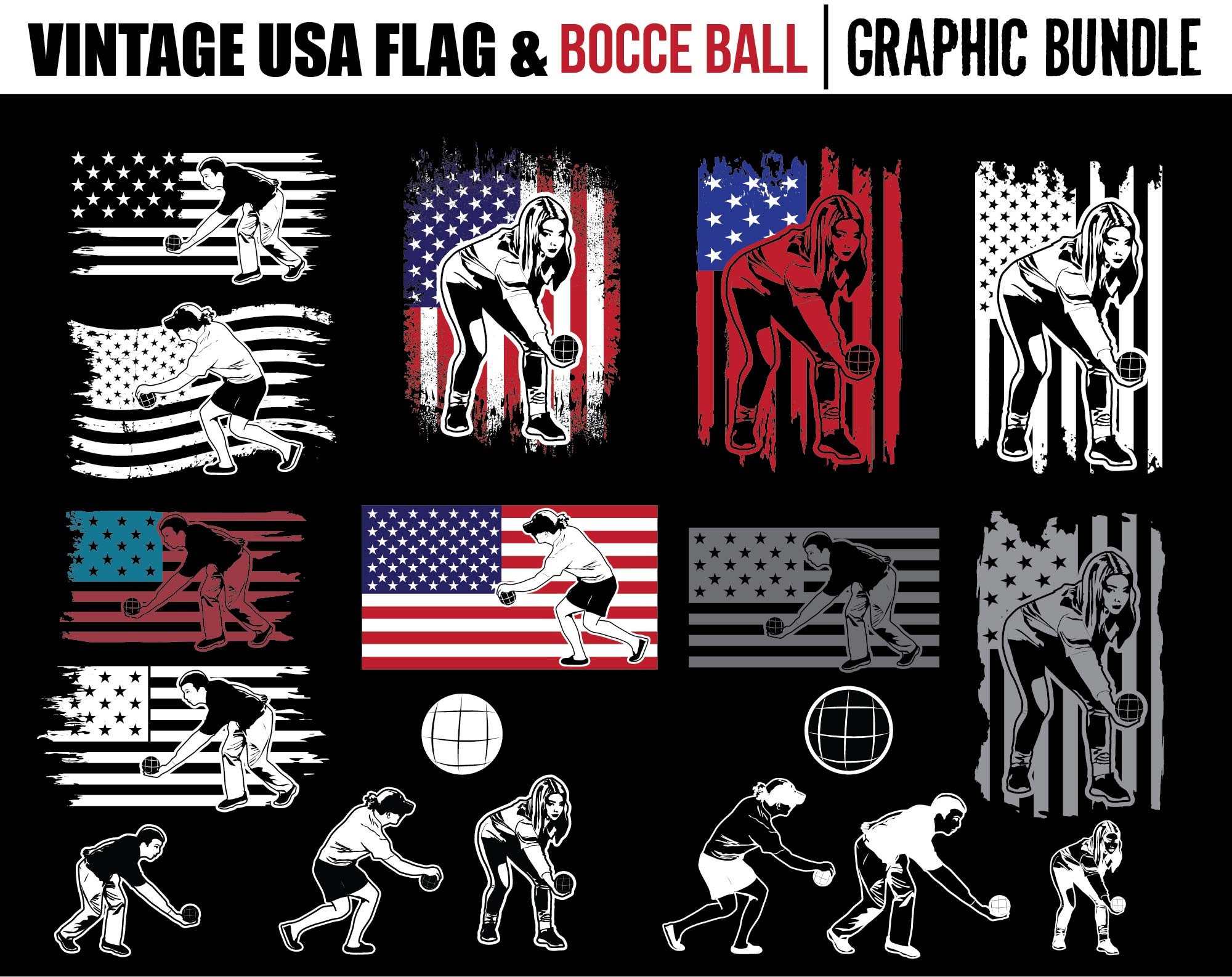 Bocce svg archivos BOCCE BALL FLAG Bundle bocce ball sports descarga ...
