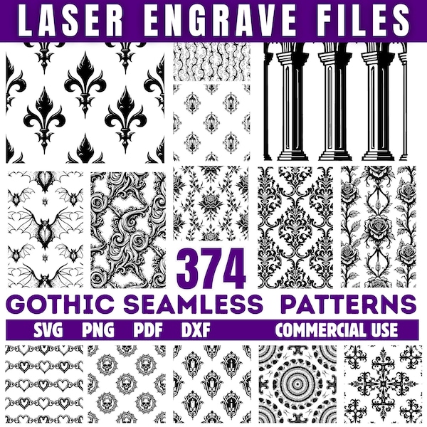Vector Gothic Pattern - Etsy UK