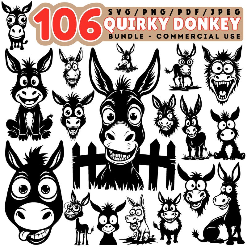 Quirky Donkeys - Etsy