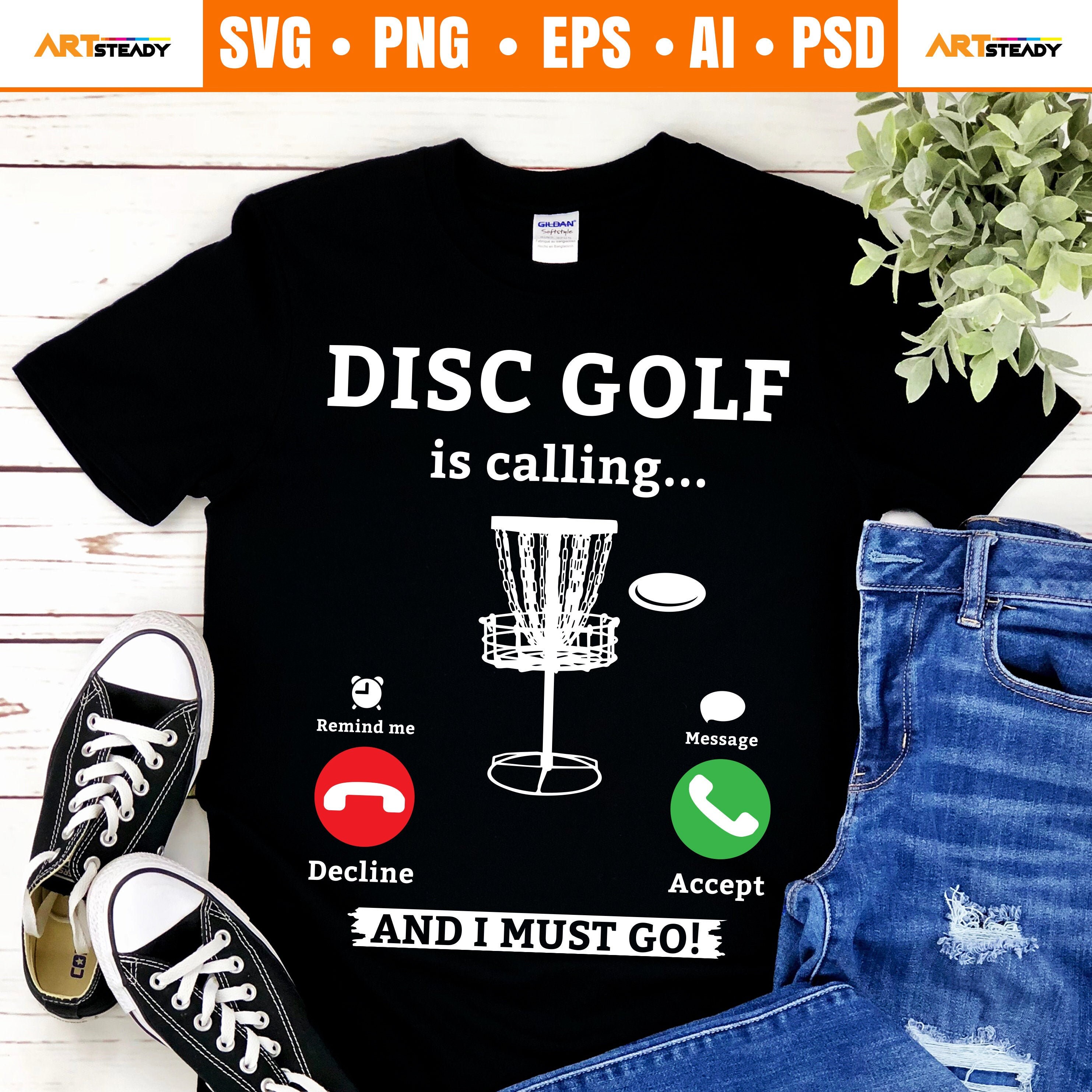 Disc Golf Svg File Funny Phone Calls Theme Discgolf Frisbee - Etsy