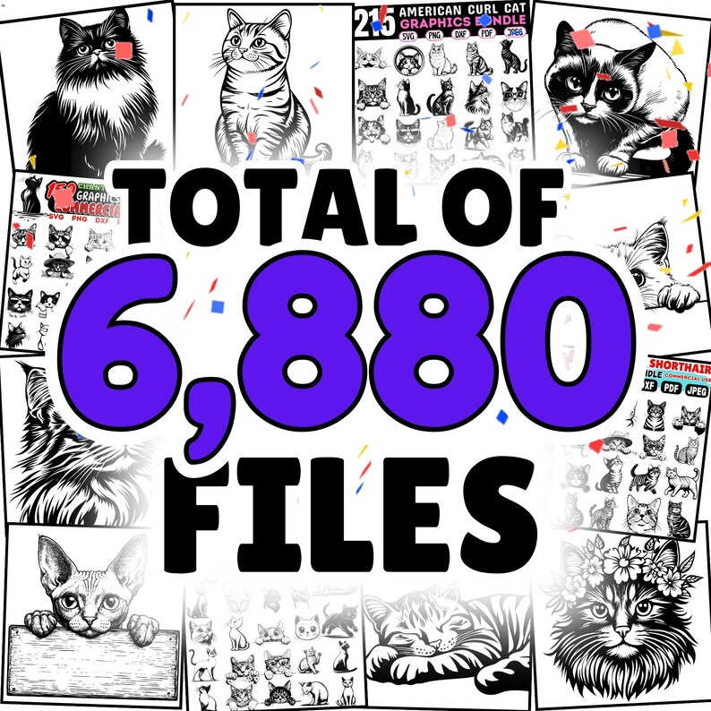 Cat Breed Mega Bundle SVG | 50+ Cat Breed Cut Files | Compatible With ...