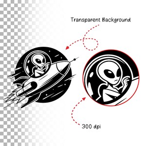 Alien Silhouette Scene Laser Cut Files | Extraterrestrial Landscape DXF ...
