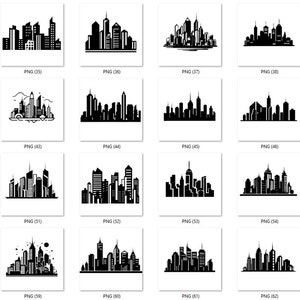 Cityscape Bundle SVG, PNG Instant Digital Downloads - Etsy