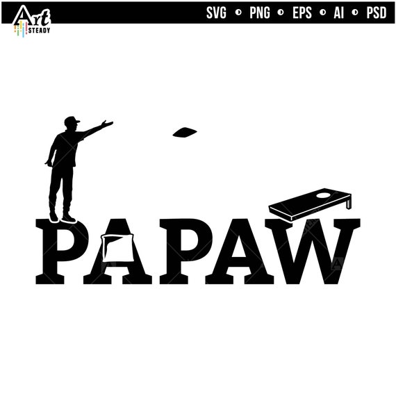 Cornhole Svg Files PAPAW Graphic Art Theme for Papa Digital - Etsy