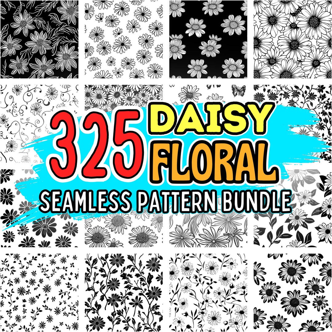 Laser Cut Seamless PATTERN Files DAISY Flower Floral Engrave Cutting ...