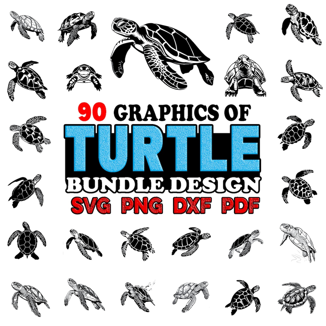 Sea Turtle Bundle SVG, Png, Dxf, Pdf Instant Digital Downloads - Etsy