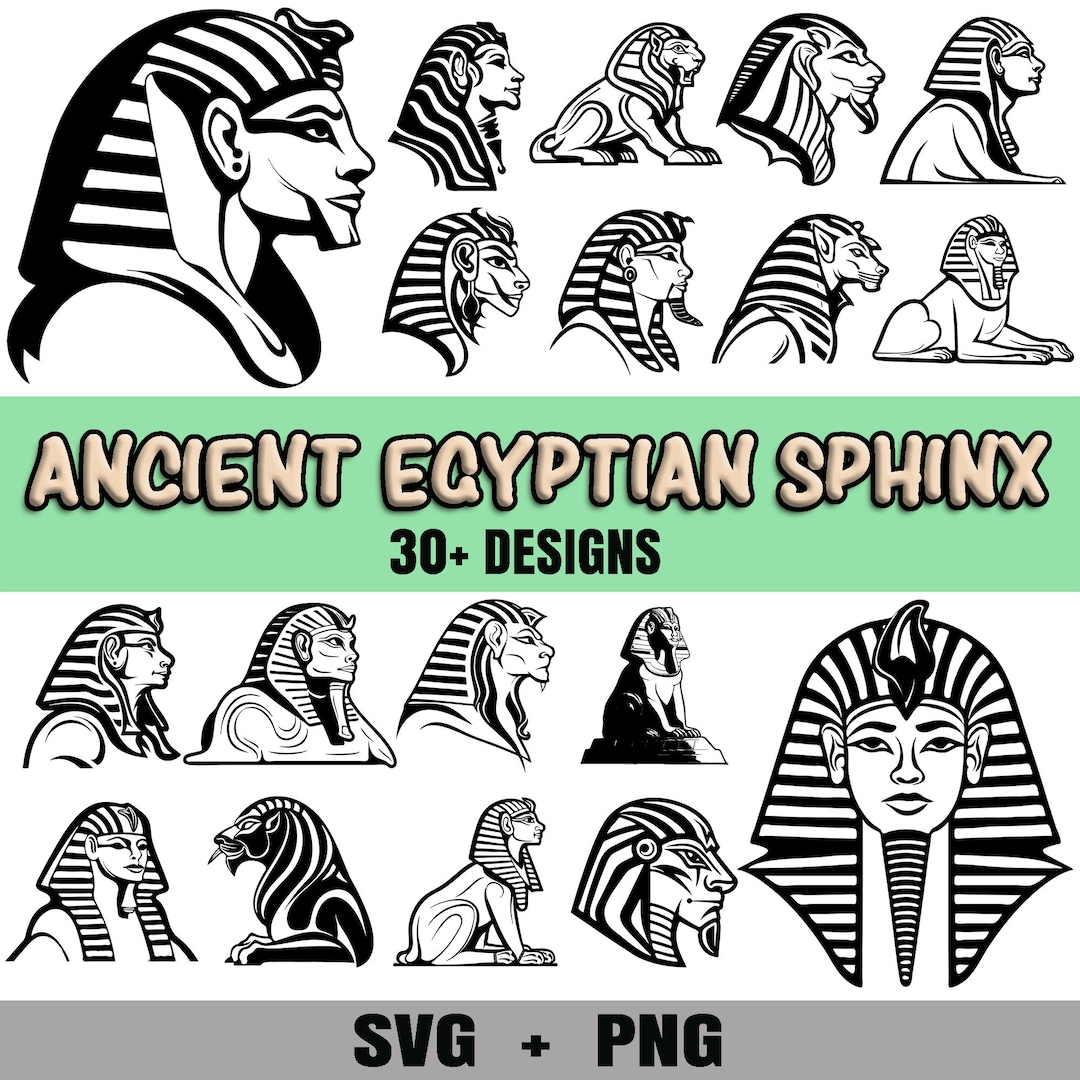 Ancient Egyptian Sphinx Svg Bundle SVG PNG Instant Digital - Etsy