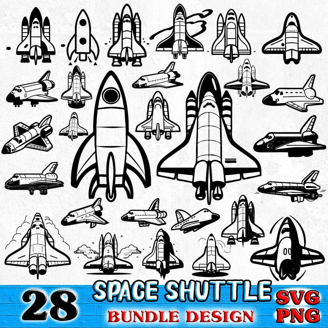 Space Shuttle Svg Bundle SVG PNG Instant Digital Downloads - Etsy Australia