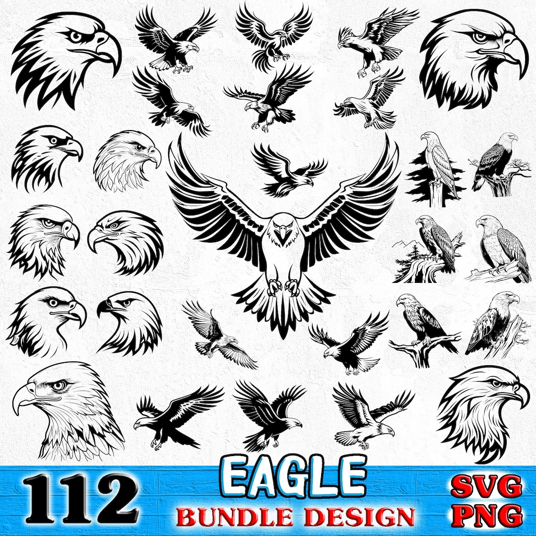 Eagle, Bundle SVG, PNG Instant Digital Downloads - Etsy