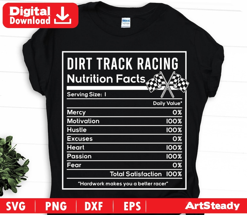 Dirt Track Racing Svg Files Funny Nutritional Facts Graphic - Etsy