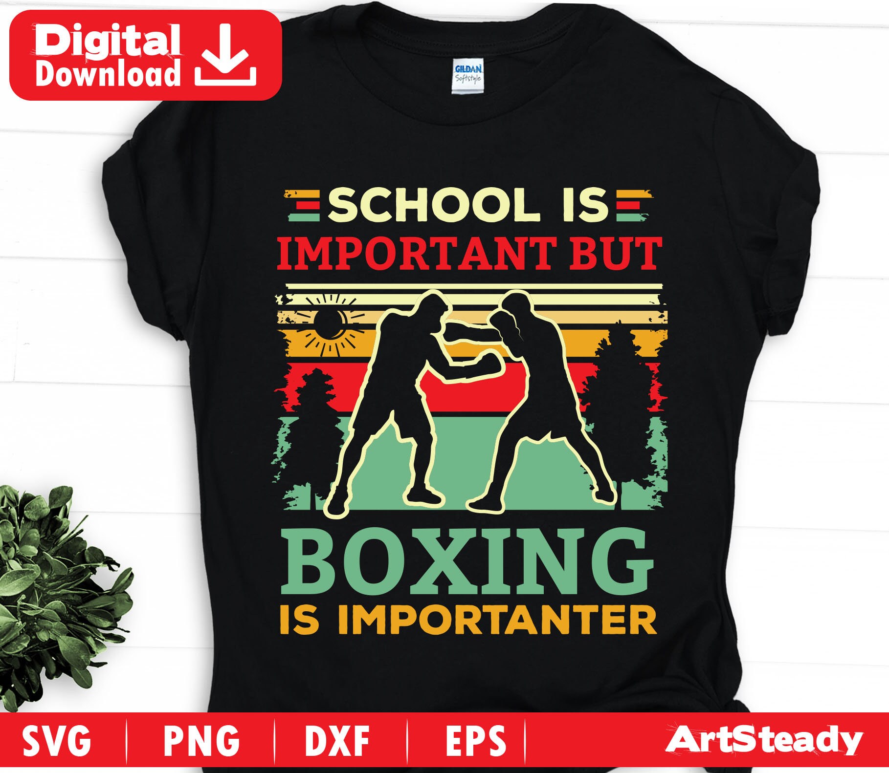 Boxing Svg Files Funny Theme Retro Art Stye Boxer Svg or Mma | Etsy