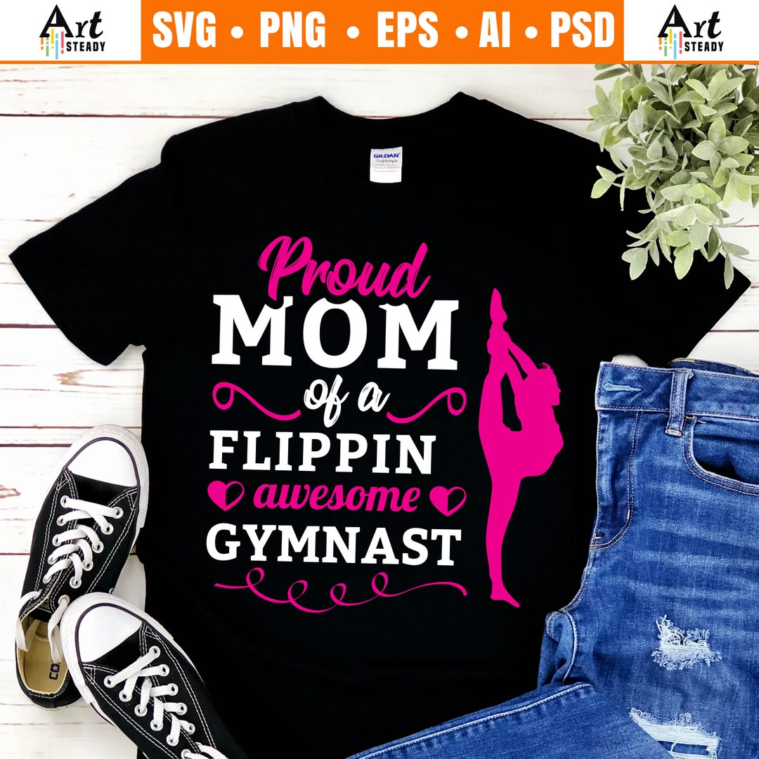 Yoga Svg Files Proud Gymnast Mom Gymnast Fitness Svg Digital - Etsy