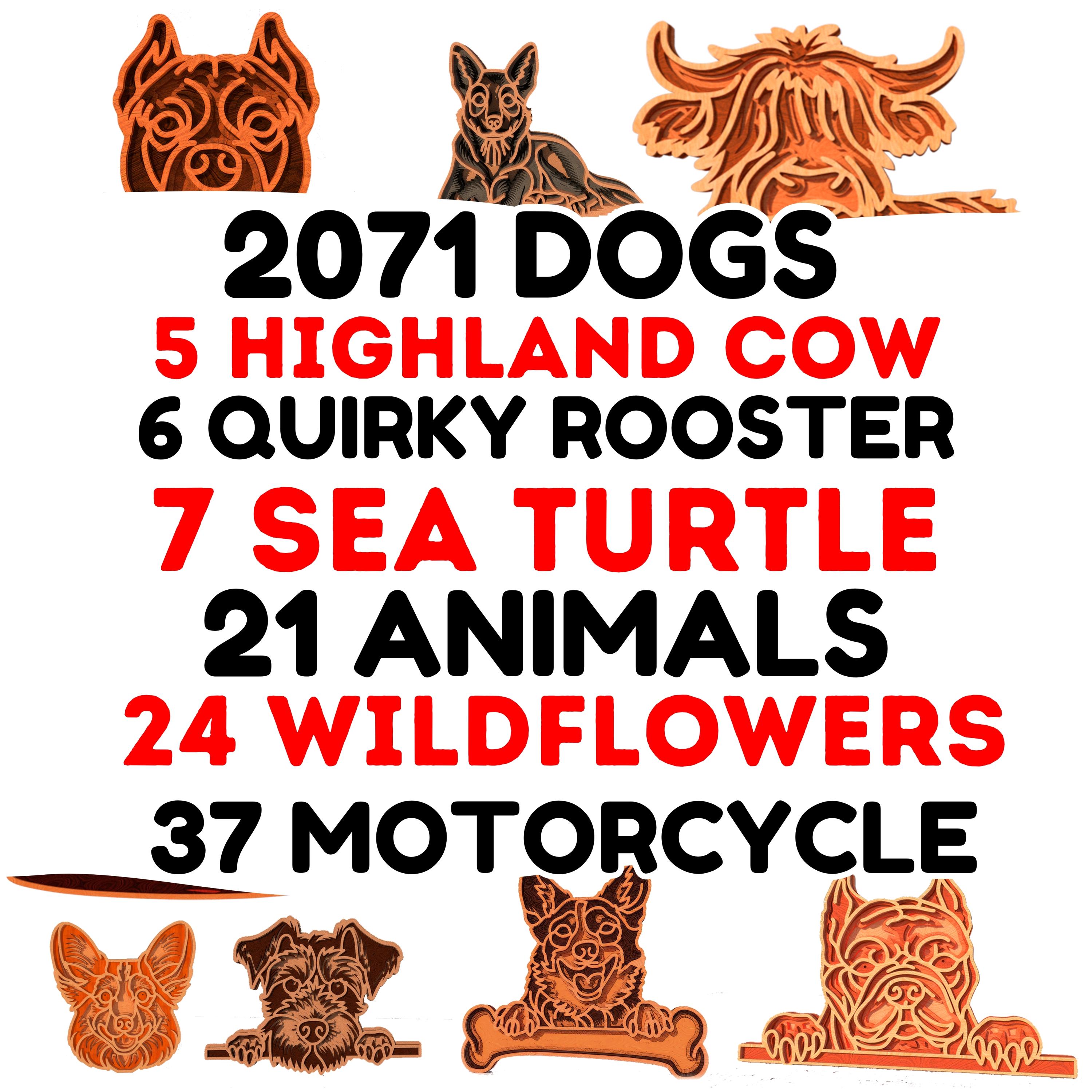 2140 MULTI LAYER Laser Cut Files Dxf, Svg, Eps & Pdf Mega Bundle Pack ...