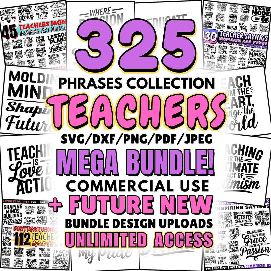 Teachers Inspirational Quotes SVG Bundle | DXF Files for Cricut ...