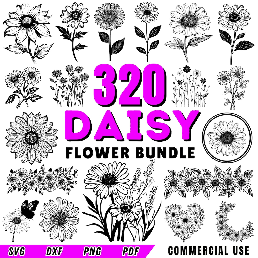 Daisy Flower SVG Bundle | Daisy Cut Files for Cricut | Floral SVG ...