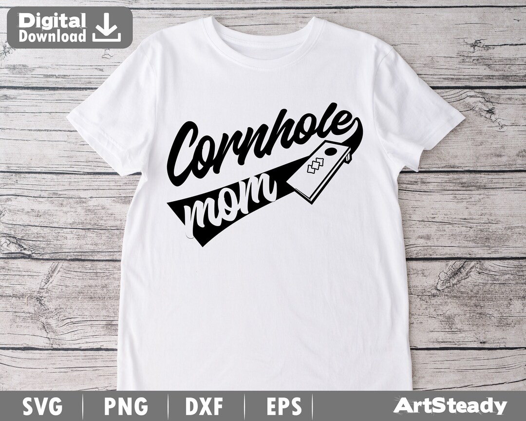 Cornhole Svg Files Script Style or MOM Art Instant Digital Download - Etsy