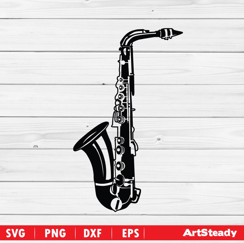 Saxophone SVG Bundle Jazz Music Instrument Clipart PNG Cricut ( Instant ...