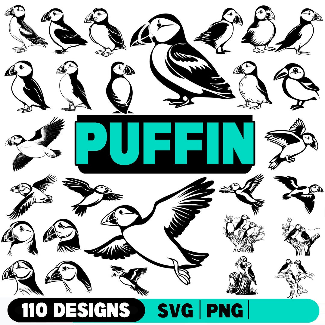 Puffin, Bundle SVG, PNG Instant Digital Downloads - Etsy