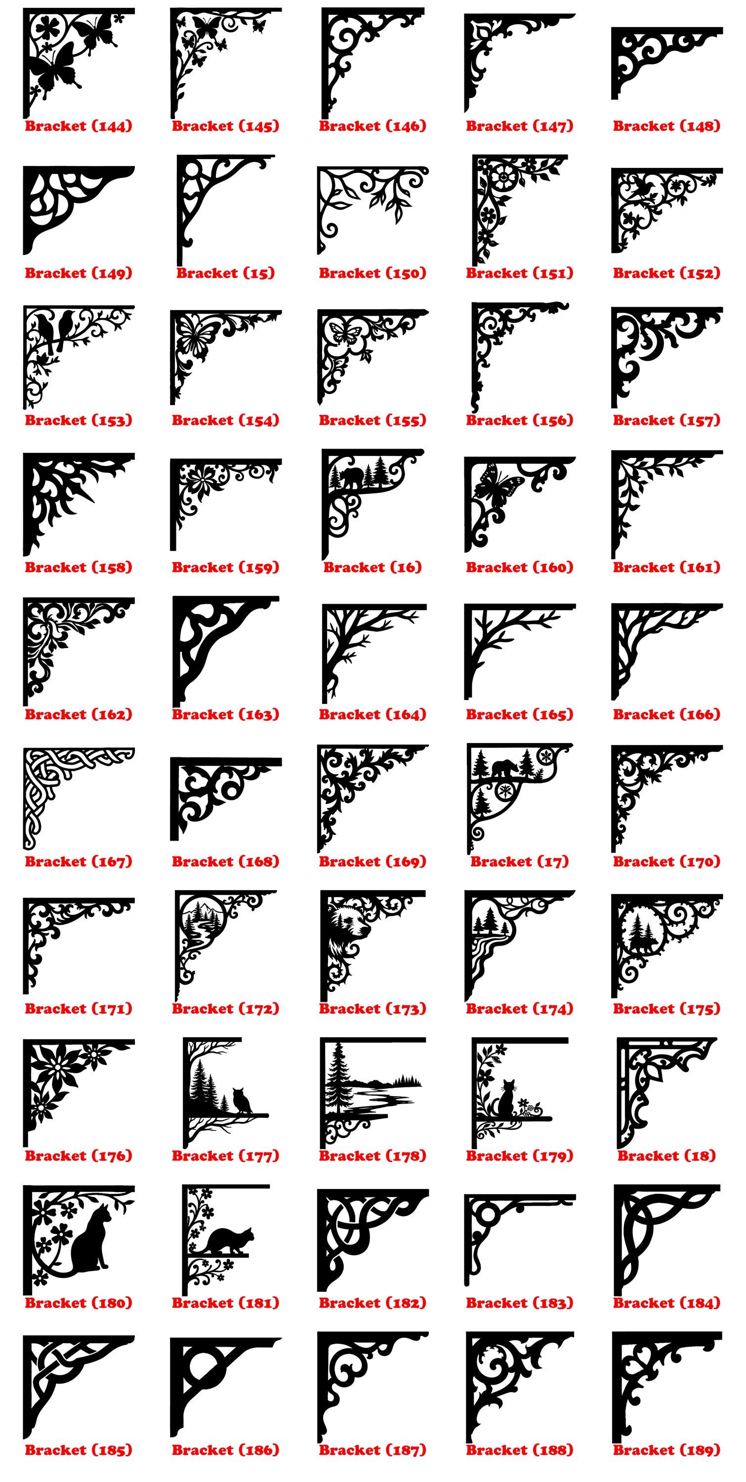 Laser Cut Files Shelving Bracket Svg Dxf Eps Pdf Jpeg Png Bundle With ...
