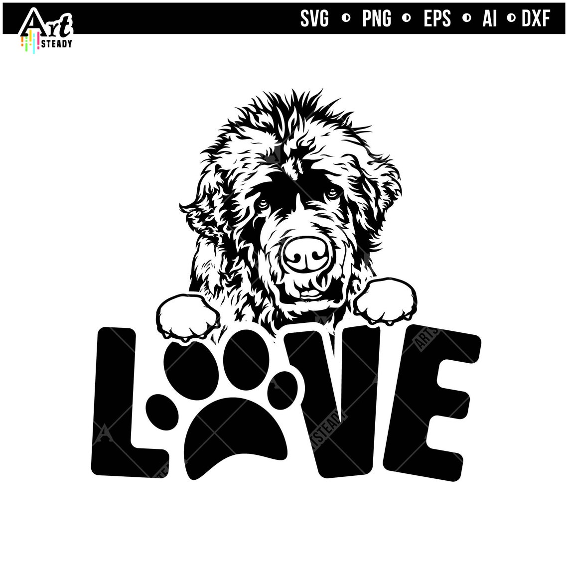 Newfoundland Svg Files Cool LOVE Artwork Graphic Drawing - Etsy