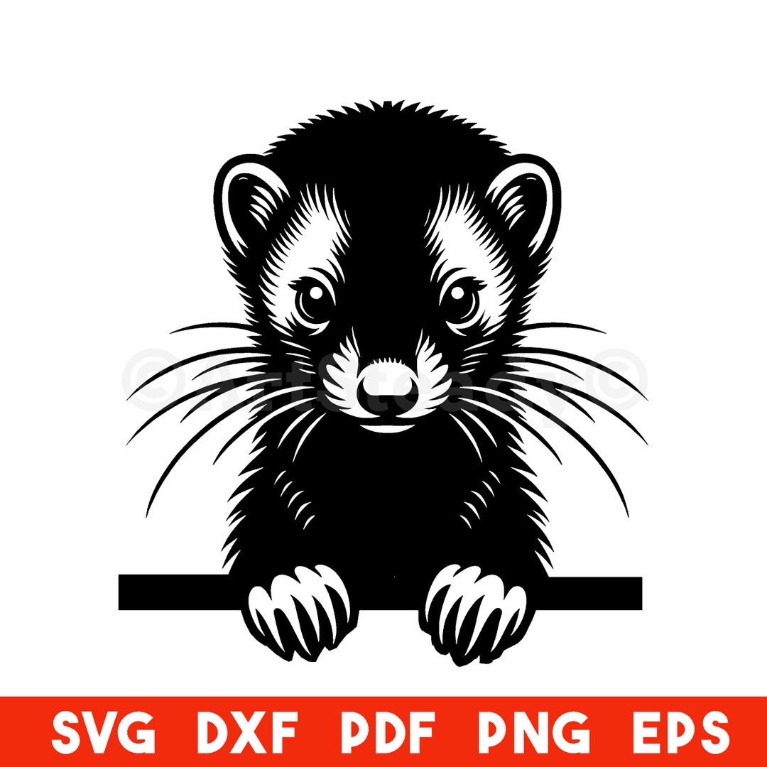 Cute Peeking Mink Theme Farm Animals Svg , Dxf, Png, Eps, Pdf Instant ...