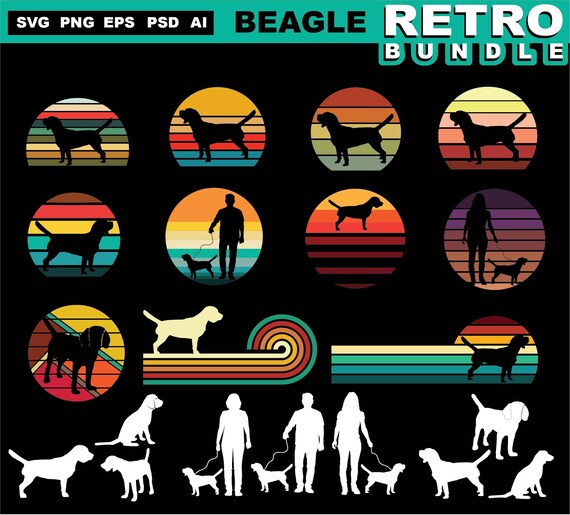 Beagle Svg Files BEAGLE RETRO BUNDLE Dog Svg for Dog Lover - Etsy