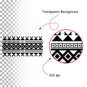 Aztec Line Svg Png Pdf Bundle Horizontal Tribal Pattern Borders for ...