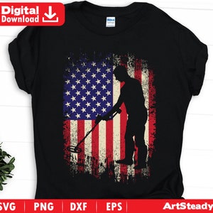 Metal Detector Svg and Treasure Hunting Metal Detecting Svg Vintage US ...