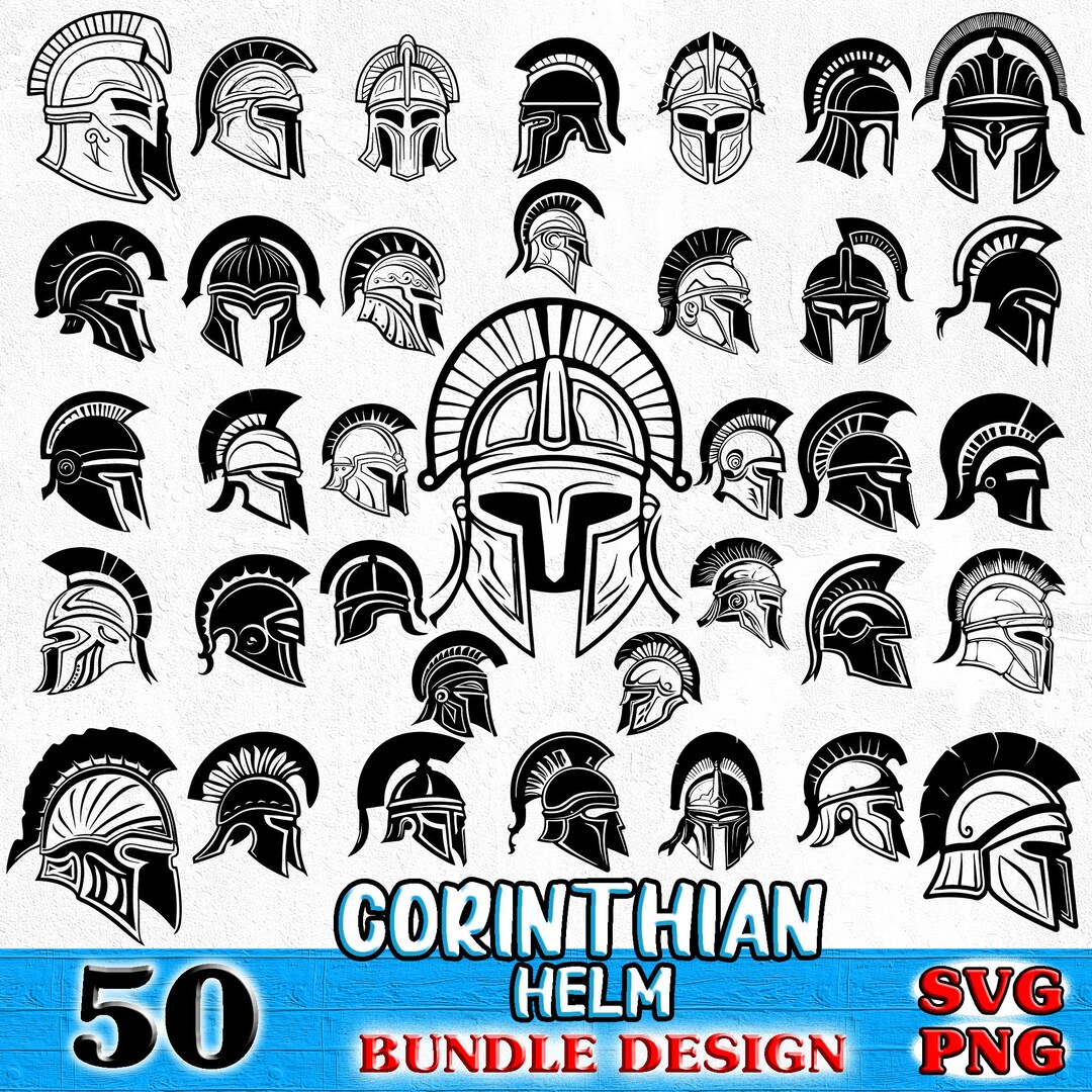 Corinthian Helm Bundle SVG PNG Instant Digital Downloads - Etsy