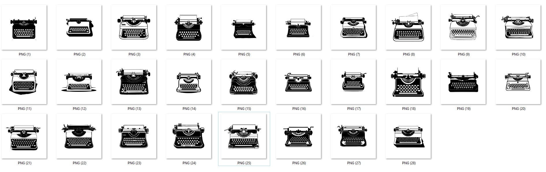 Classic Typewriter Svg Dxf Pdf Png Jpeg Bundle | Vintage Typewriter Cut ...