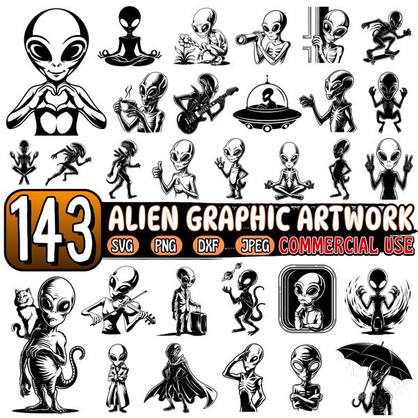 Alien Svg - Etsy