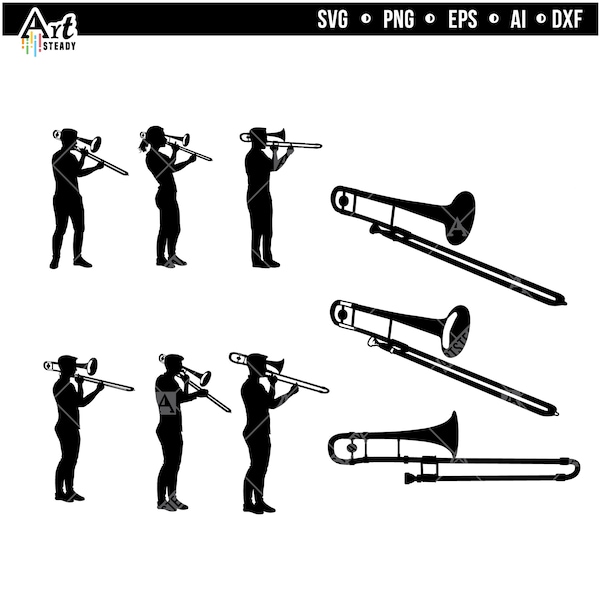 Trombone Svg - Etsy
