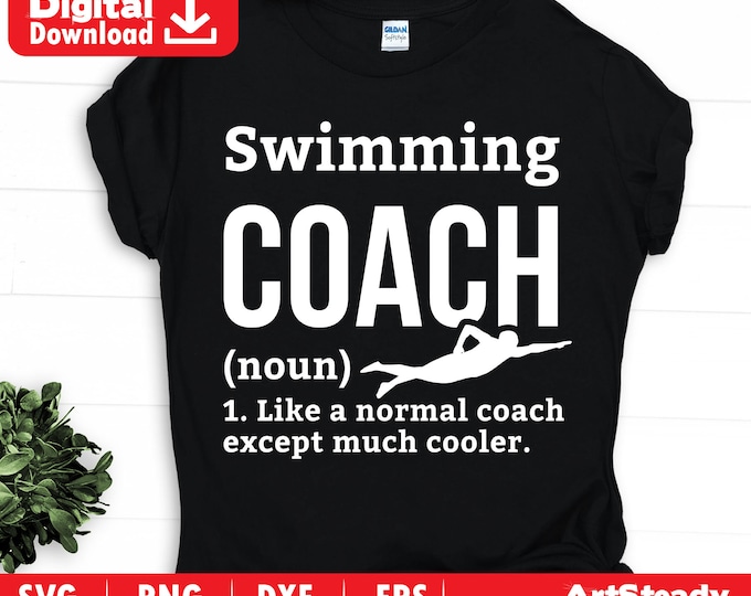 Swim Coach SVG, Best Coach Svg, Coach Gift Svg, Swim Teacher Svg, Swim ...