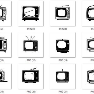 Classic Television Set Svg Bundle SVG PNG Instant Digital - Etsy