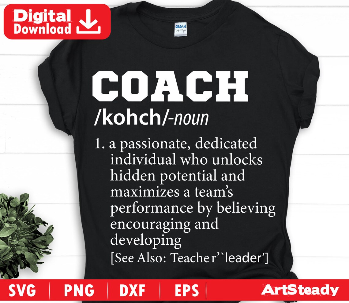 Coach Svg Files - Funny Coach Definition Coaches Sports Svg Instant ...