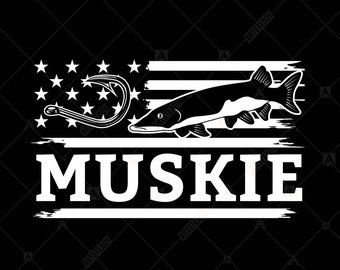 Muskie Fishing Svg - Etsy