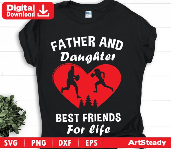 Rugby Football Svg Files RUGBY FATHER and Daughter Best | Etsy