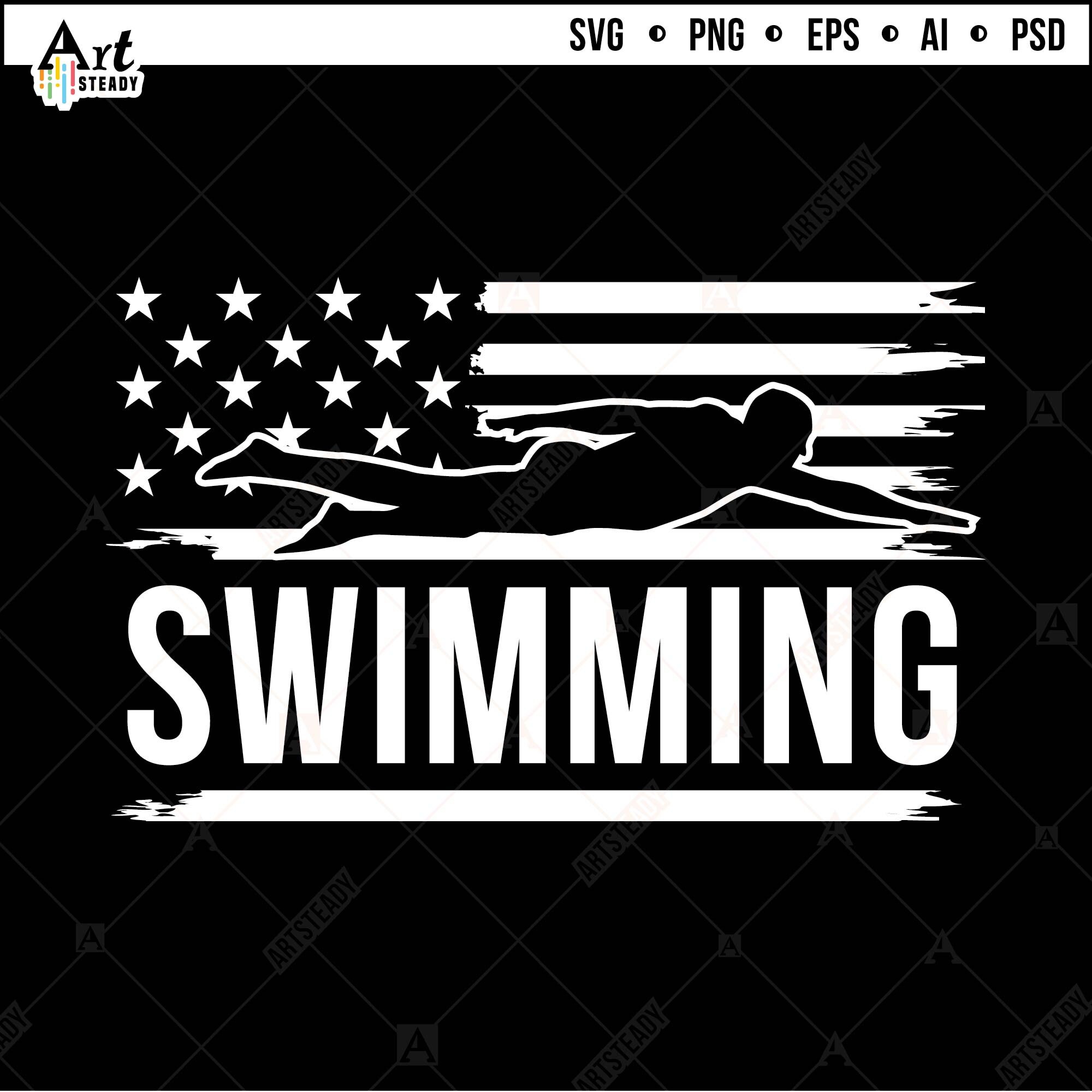 Swim svg swimming svg files graphic art or summer svg | Etsy