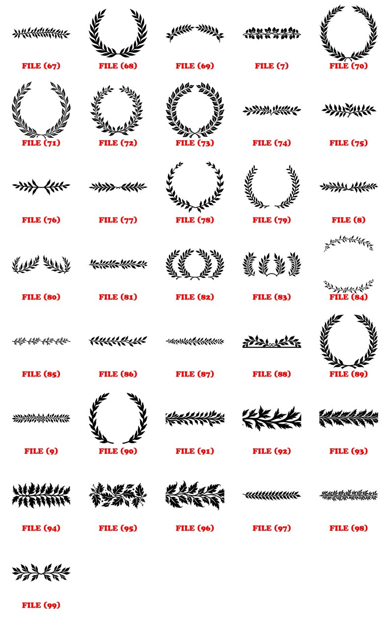 Patriotic Laurel Borders Svg Png Pdf & Dxf Bundle for Cricut Crafts ...