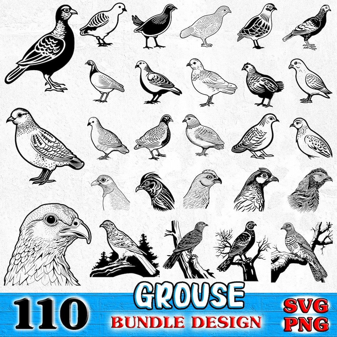 Grouse, Bundle SVG, PNG Instant Digital Downloads - Etsy