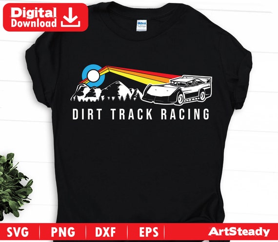 Dirt Track Racing Svg Files Awesome Retro Classic Graphic - Etsy