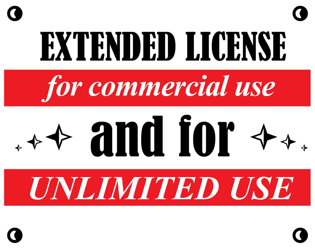 EXTENDED LICENSE for Unlimited Use of the Design - Etsy