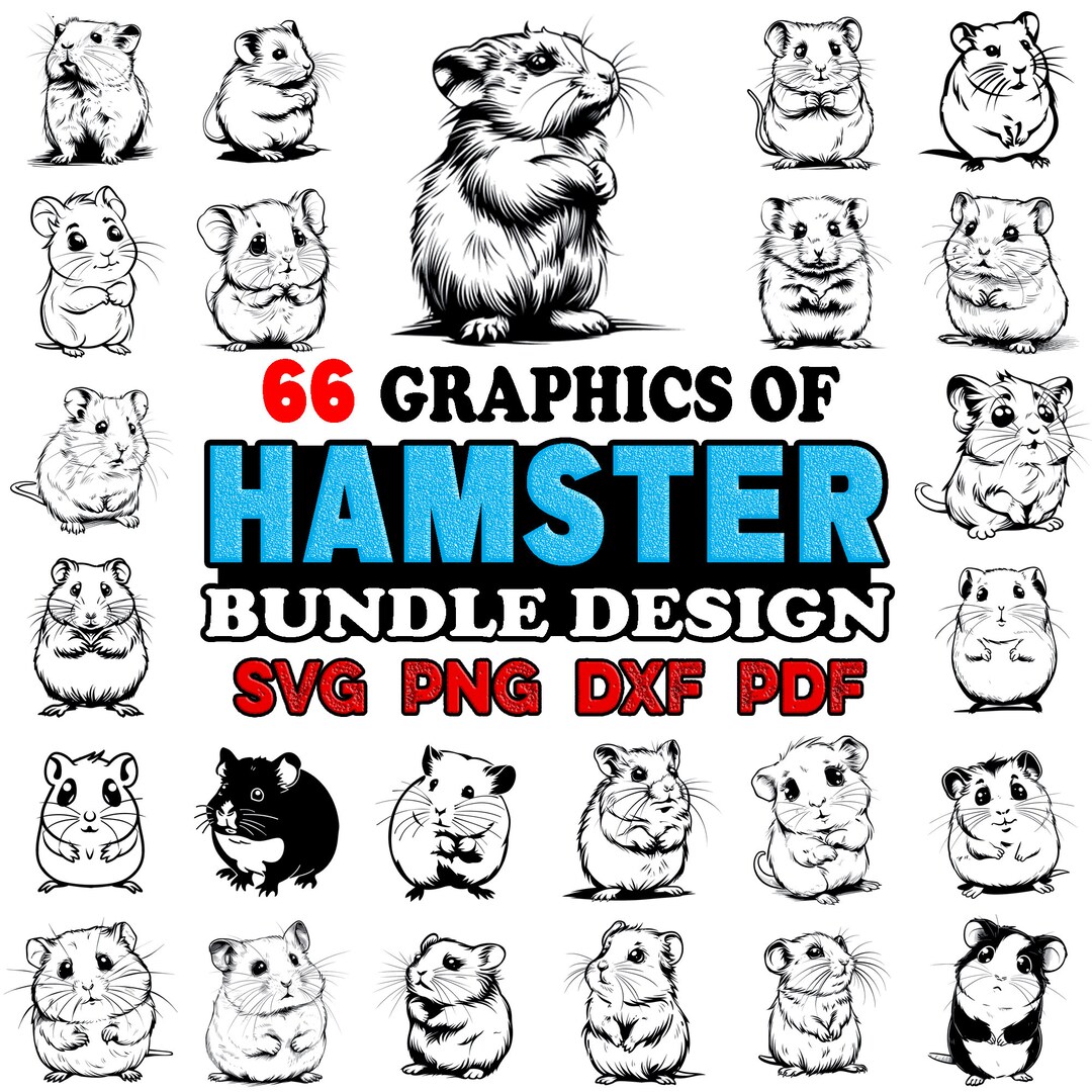 Hamster Bundle SVG, Png, Dxf, Pdf - Instant Digital Downloads - Etsy