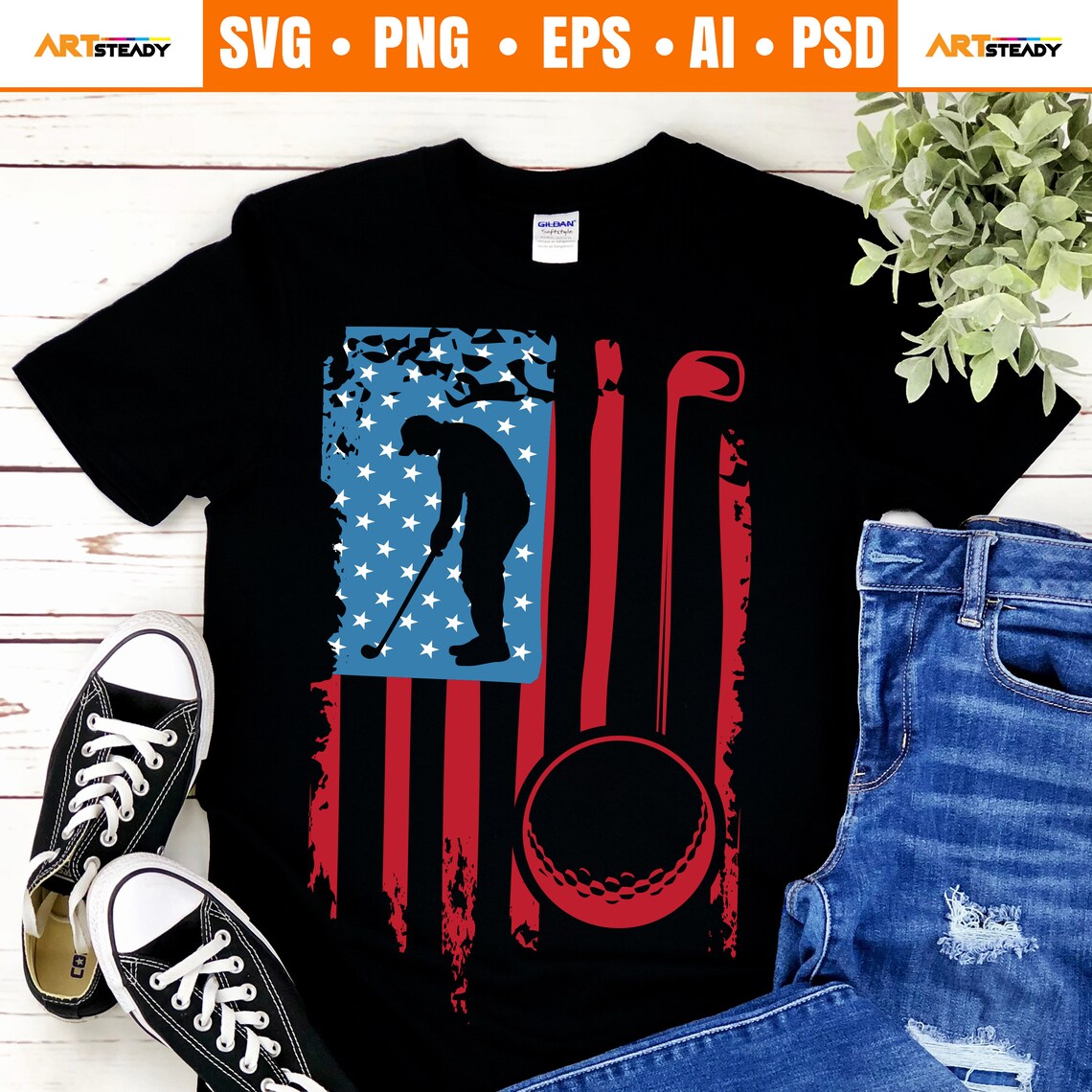 Golf Svg Files 50 Graphics of Golfing in Retro, Silhouettes, FLAG and ...